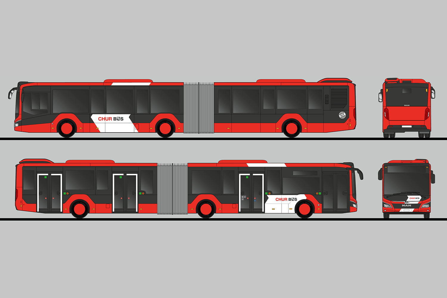 Design Chur Bus für die Bus und Service AG - Süsskind SGD